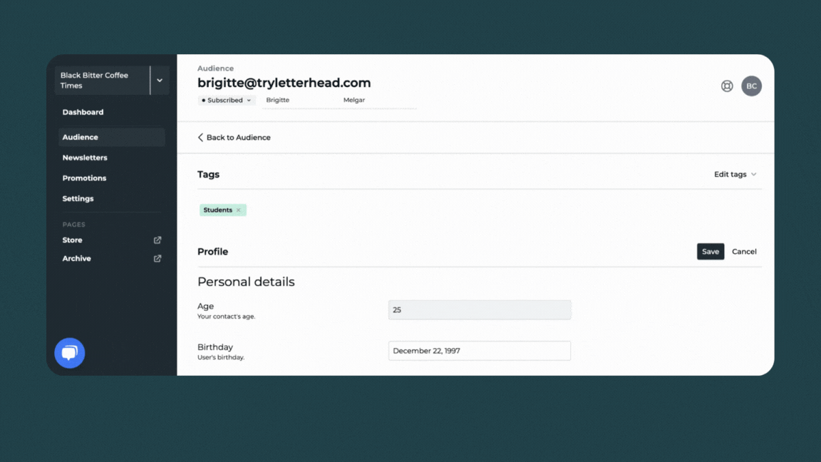 Expanded User Profiles | Letterhead